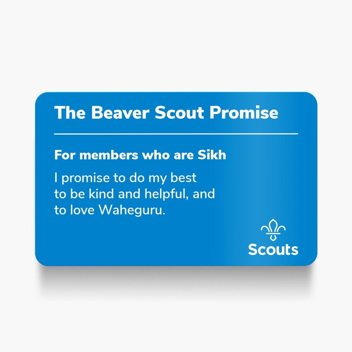 Promise Card Beavers Sikh | TreeTops Scout & Guide Store