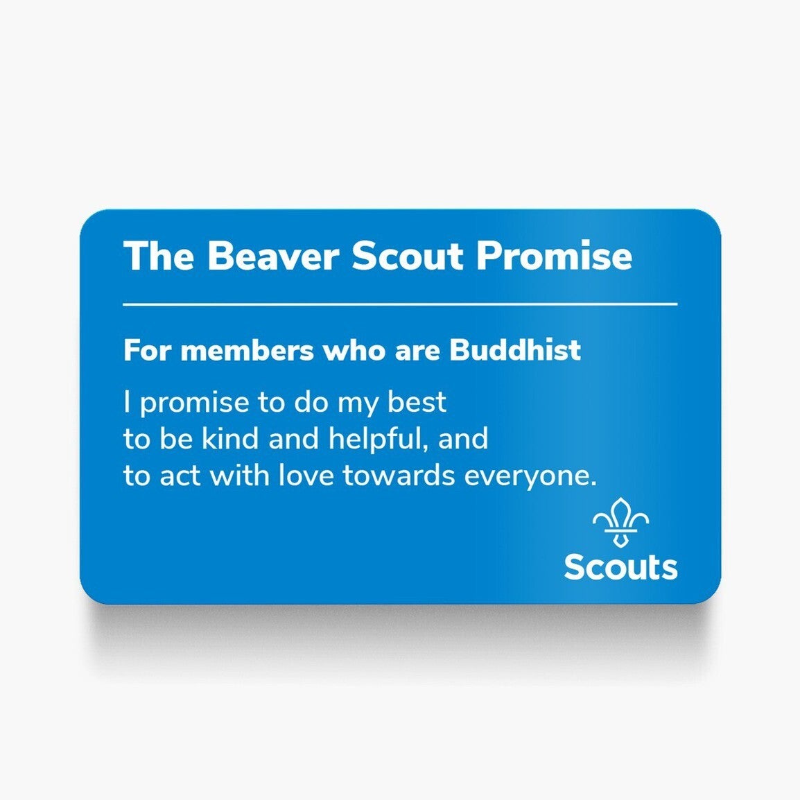 Promise Card Beaver Buddhist | TreeTops Scout & Guide Store