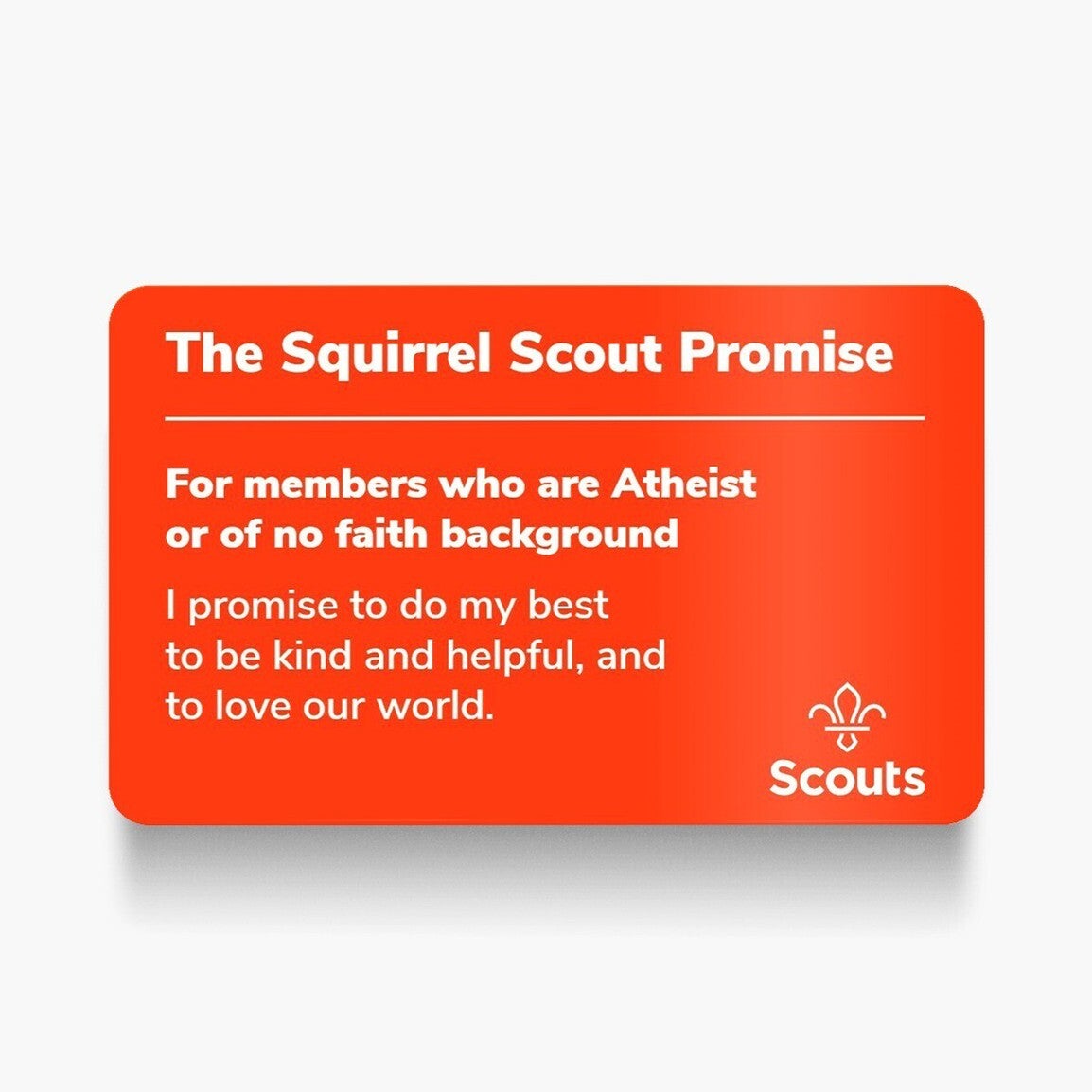 Promise Card Squirrels Atheist | TreeTops Scout & Guide Store